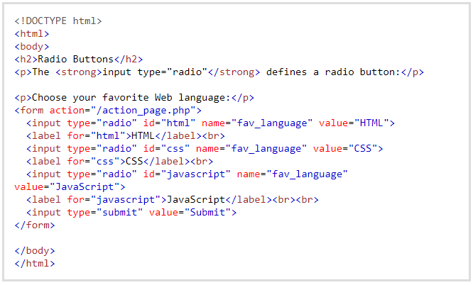 آموزش Html Input Types آتریا